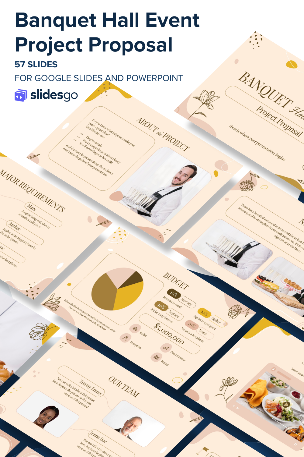 Banquet Hall Event Project Proposal | Google Slides & PPT