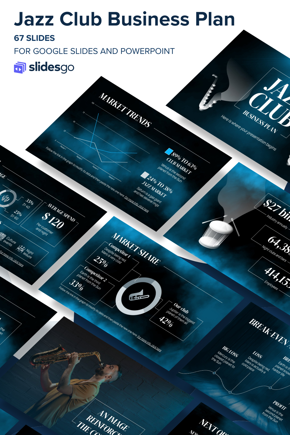 Jazz Club Business Plan | Google Slides and PowerPoint