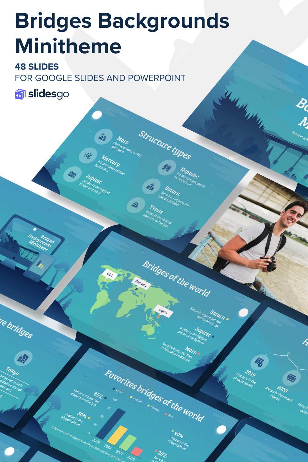 Bridges Backgrounds Minitheme | Google Slides and PPT