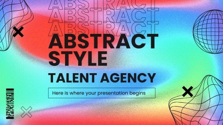 Abstract Style Talent Agency | Google Slides & PowerPoin