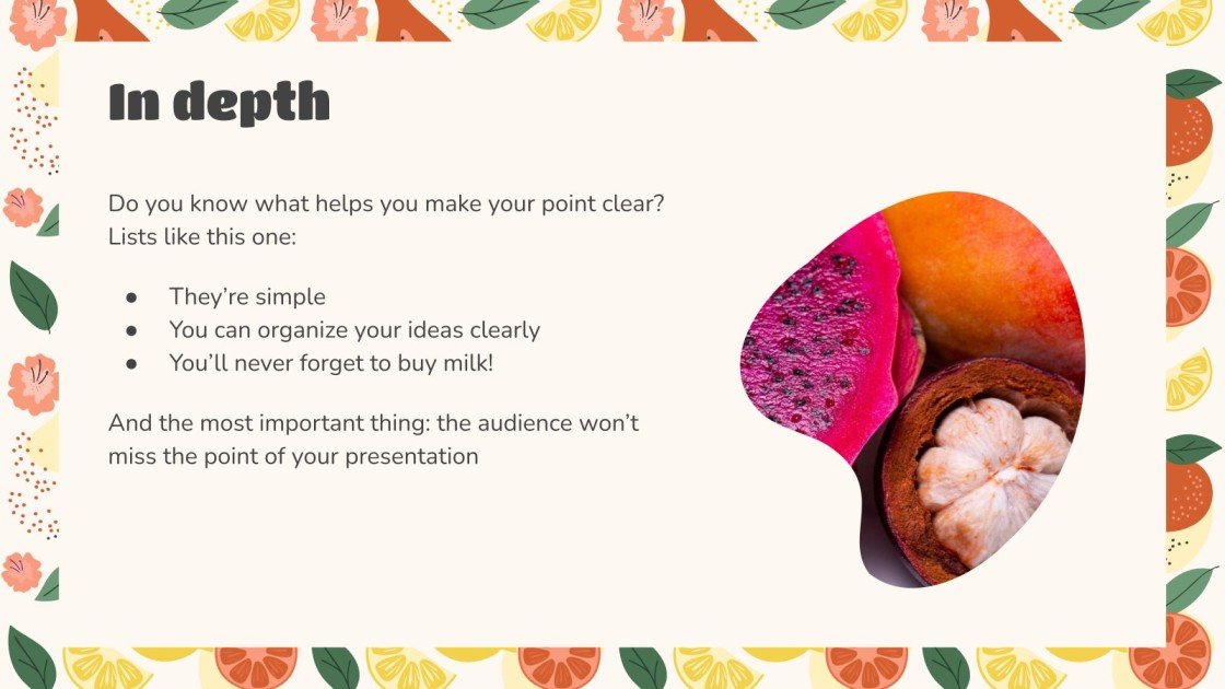 Tropical Fruits Newsletter | Google Slides & PPT