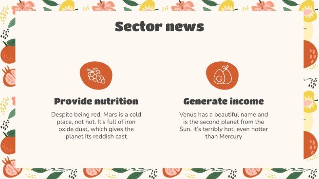 Tropical Fruits Newsletter | Google Slides & PPT