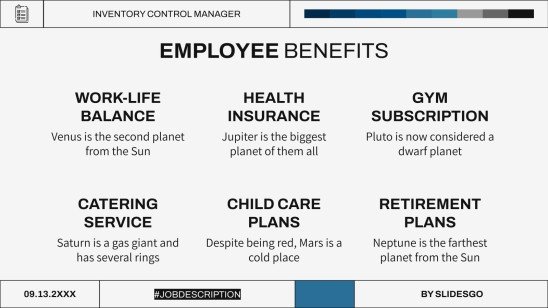 Inventory Control Manager Job Description | Google Slides