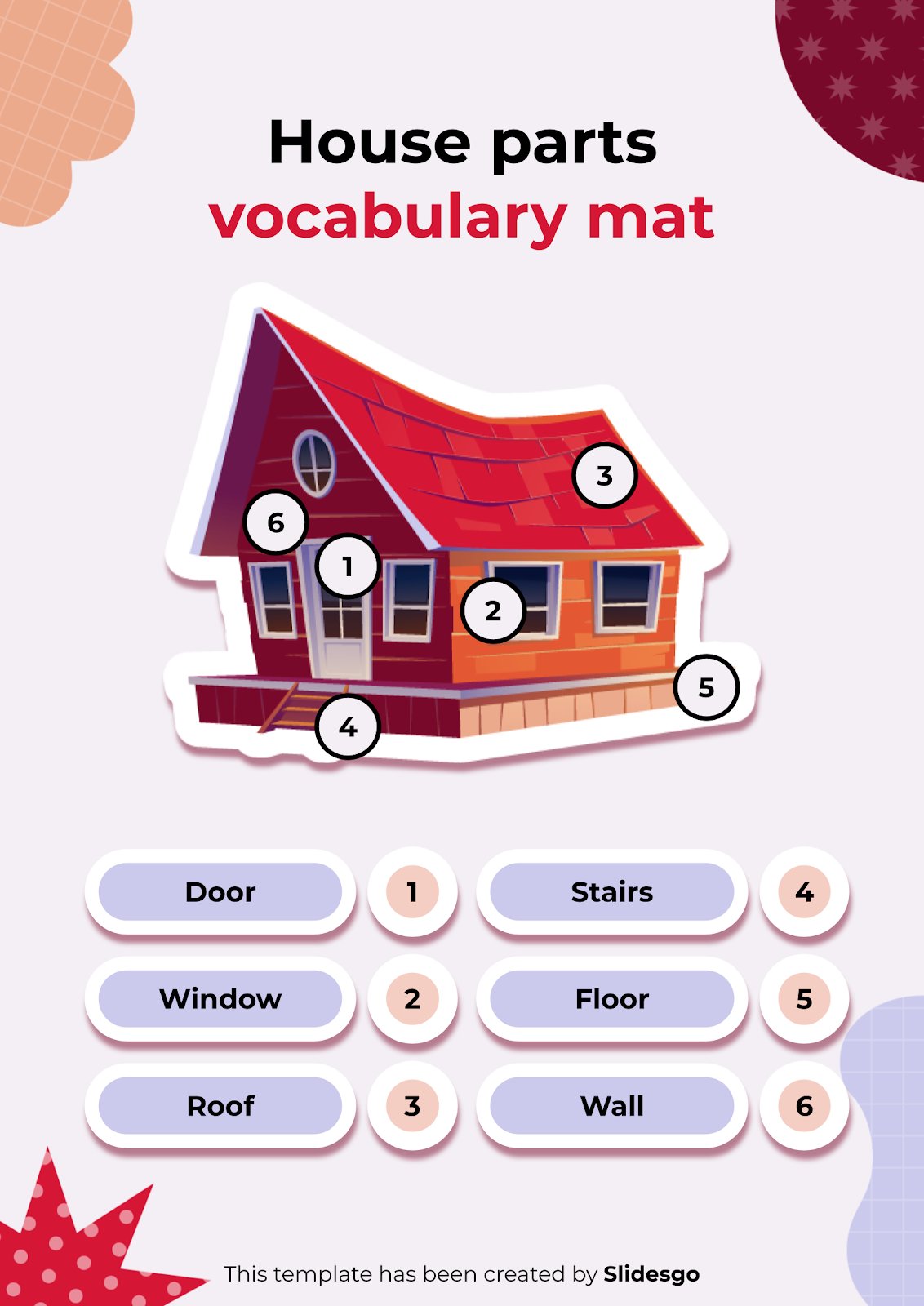 House Parts Worksheets for Elementary | Google Slides & PPT