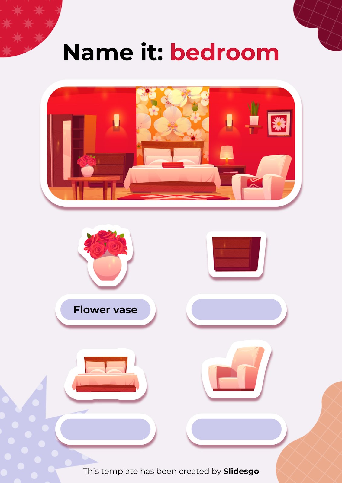 Vocabulario sobre las partes de la casa para primaria