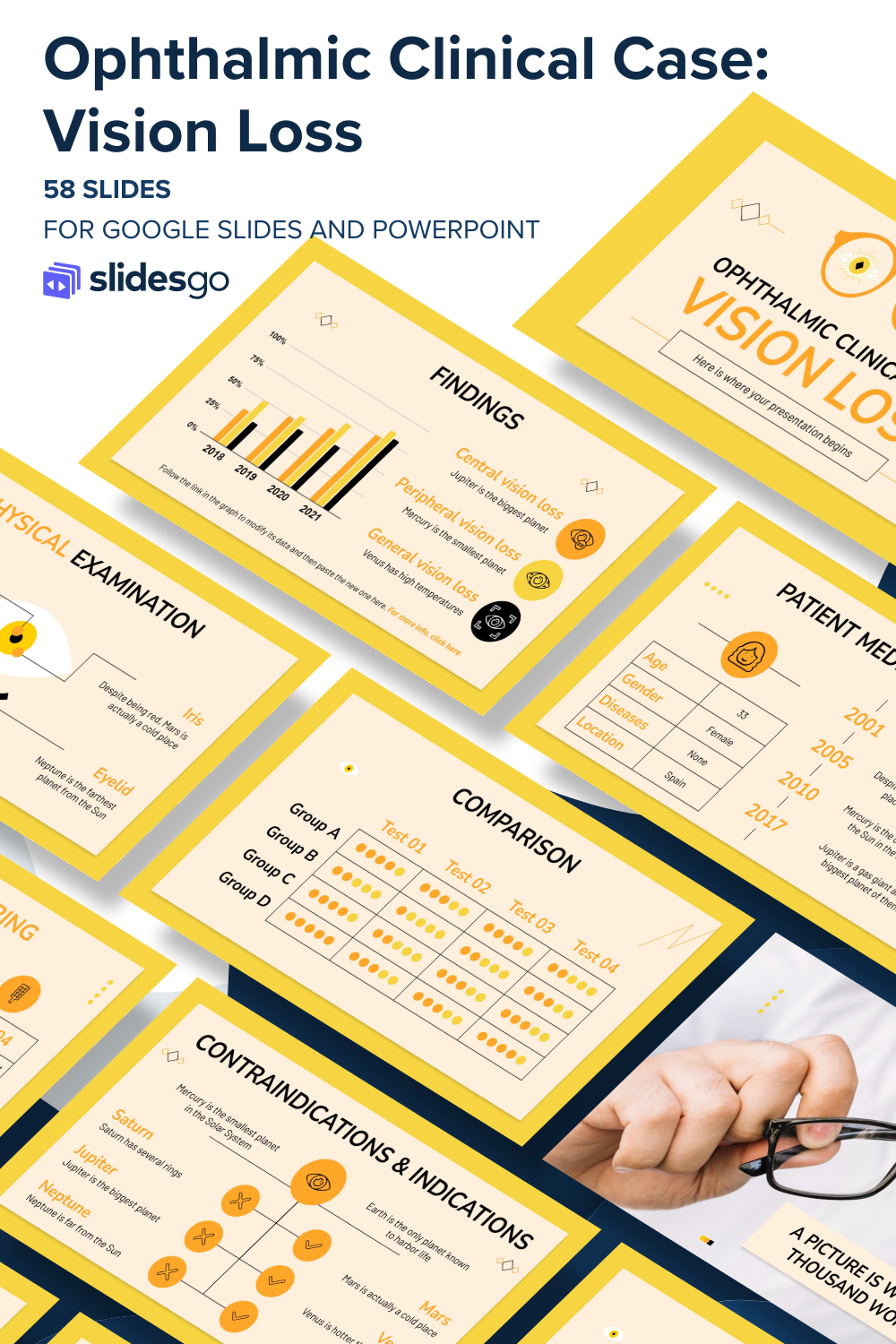 Ophthalmic Clinical Case: Vision Loss | Google Slides & PPT