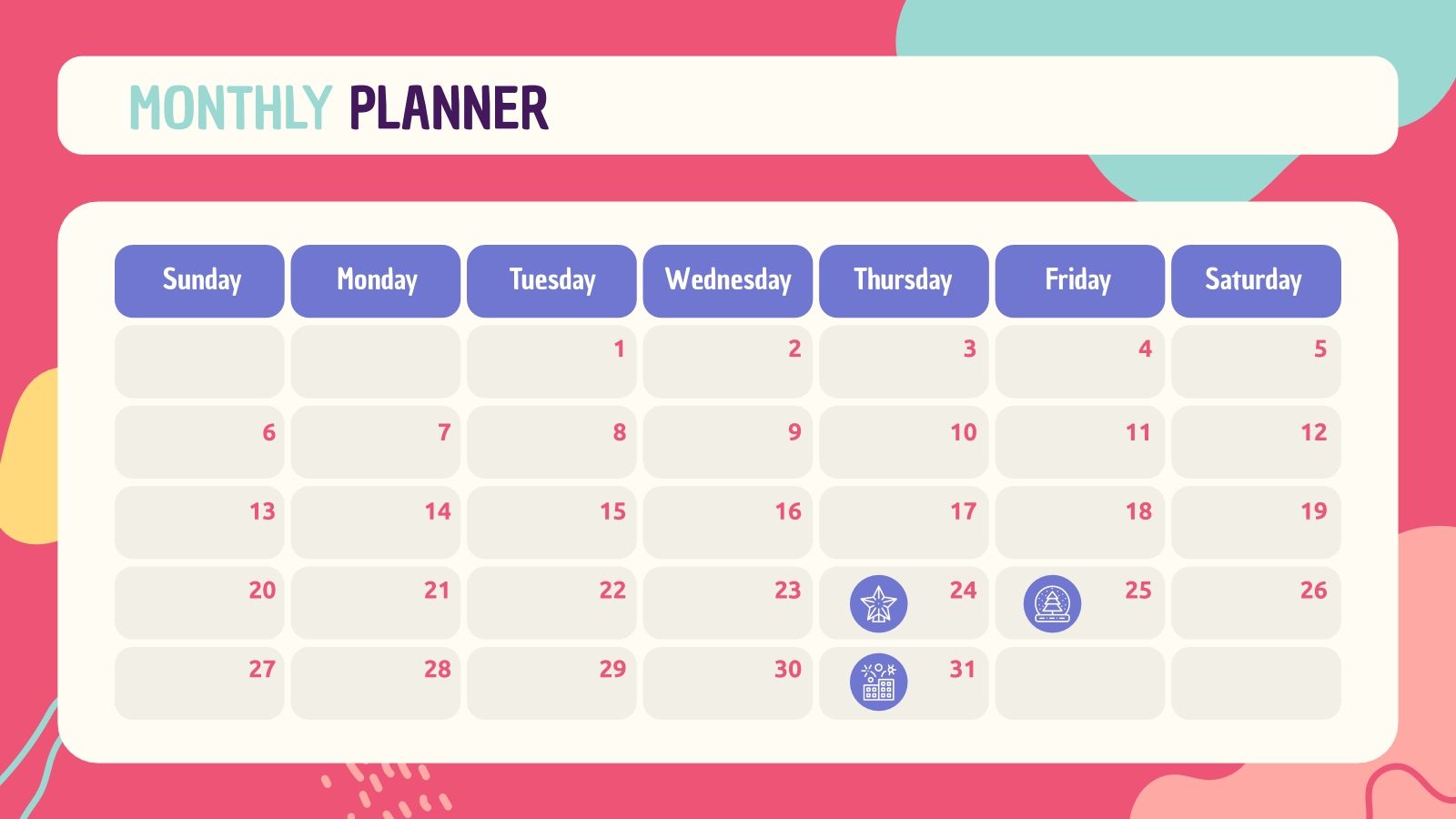 December Daily Slides Google Slides and PPT template