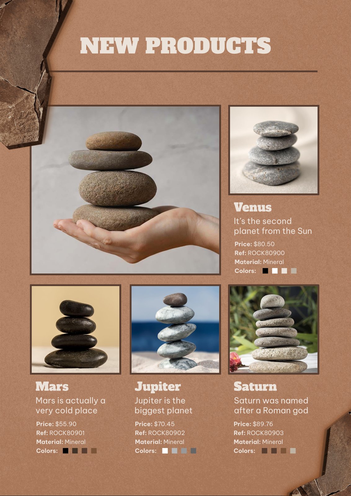 Catálogo de tipos de rocas | Google Slides e PowerPoint