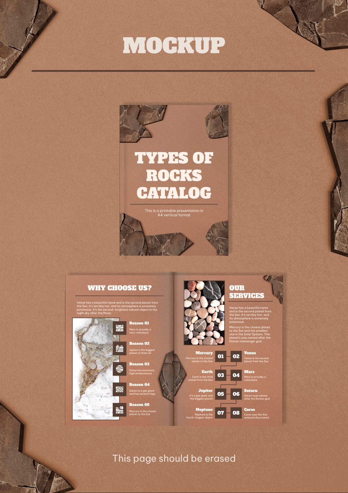 Catálogo de tipos de rocas | Google Slides e PowerPoint