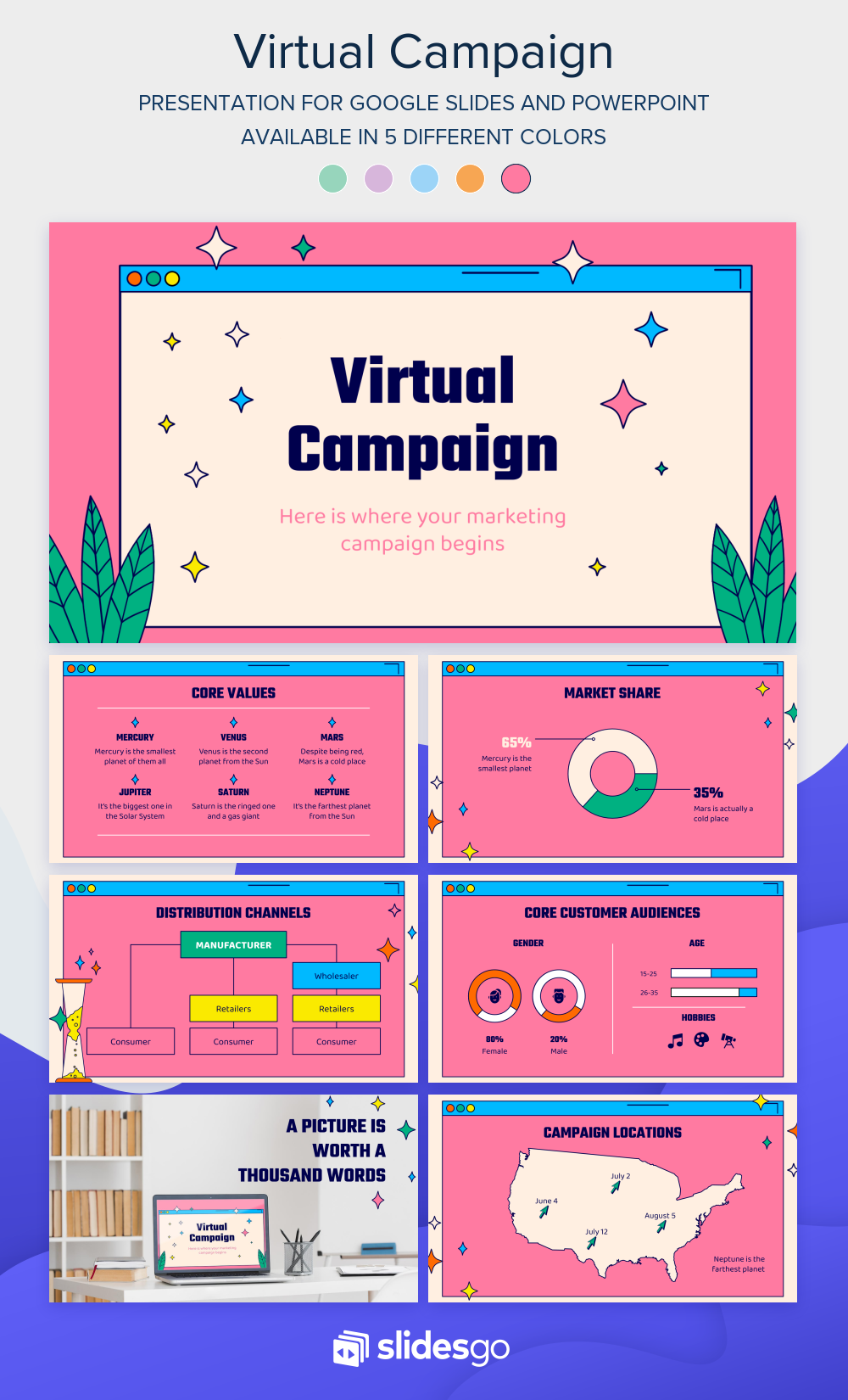 Virtual Campaign Google Slides theme & PowerPoint template