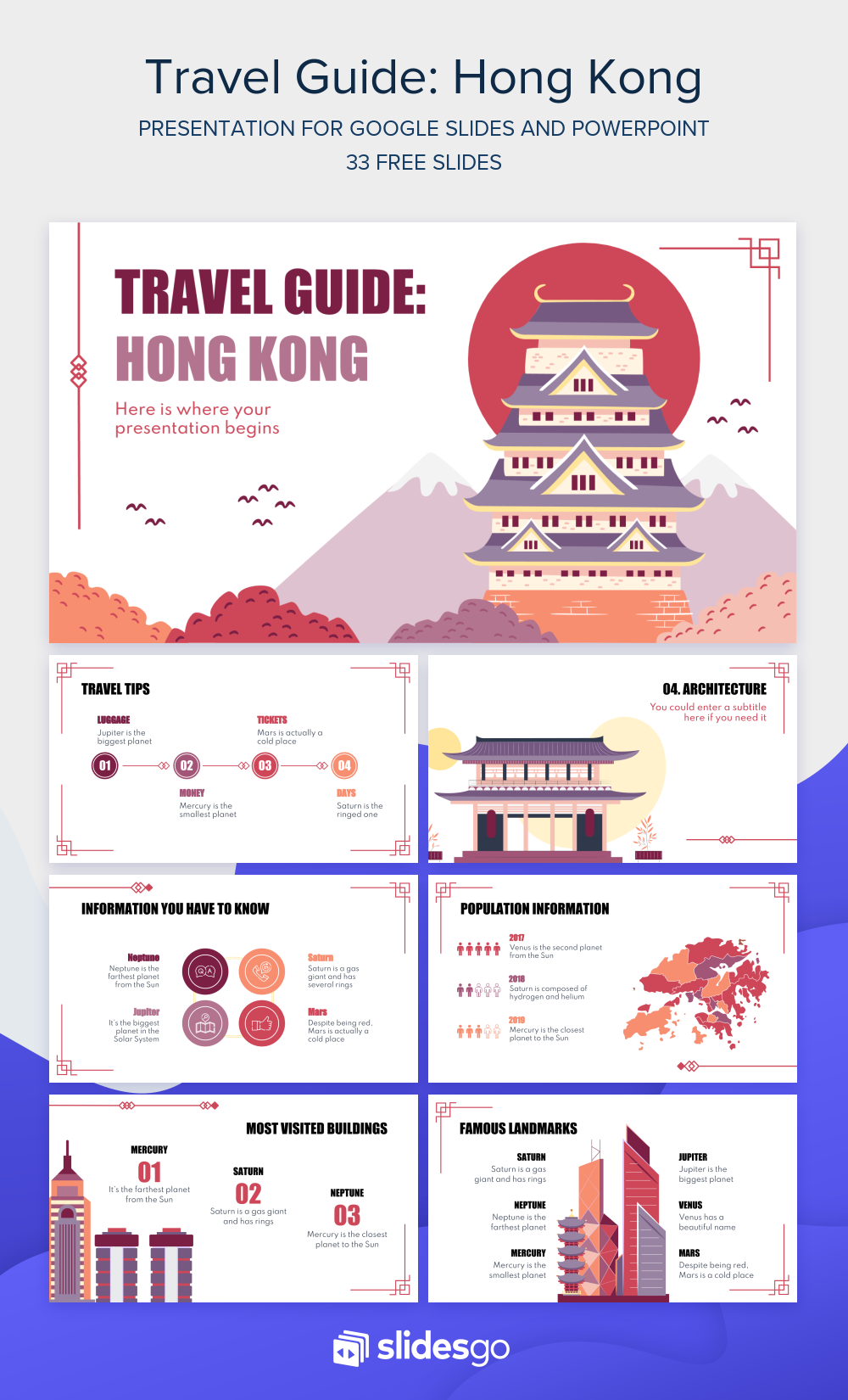 Travel Guide: Hong Kong Google Slides & PowerPoint template