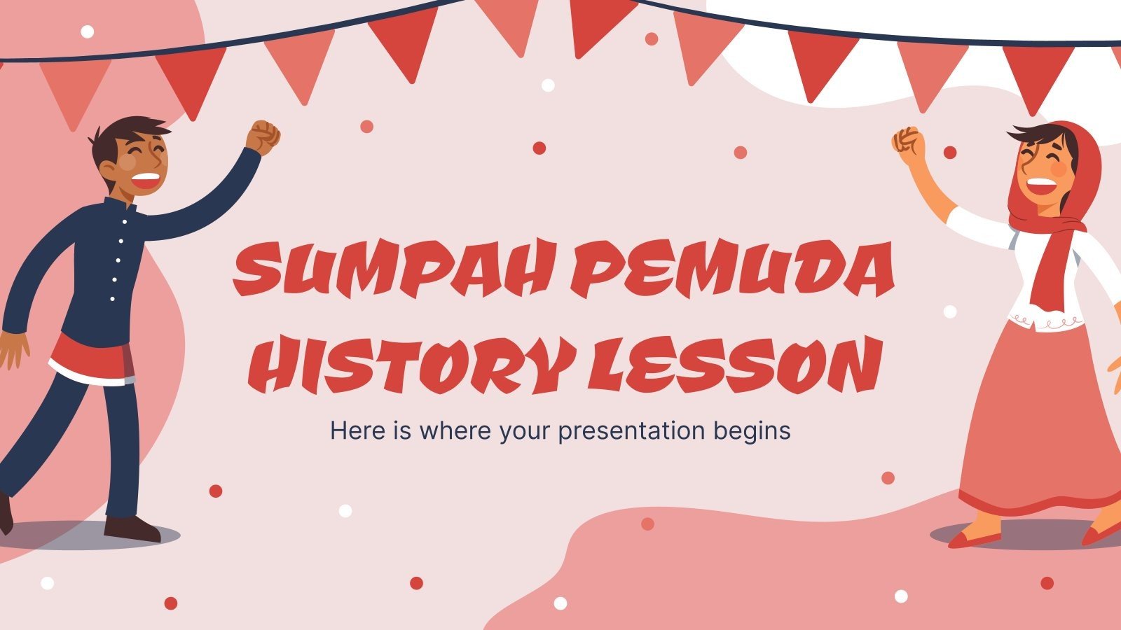 Sumpah Pemuda 역사 수업 | Google Slides & PPT