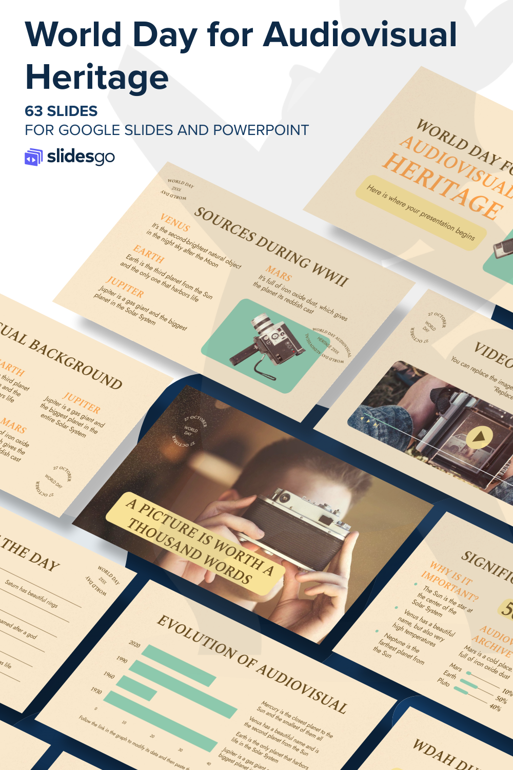 World Day for Audiovisual Heritage | Google Slides & PowerPoint