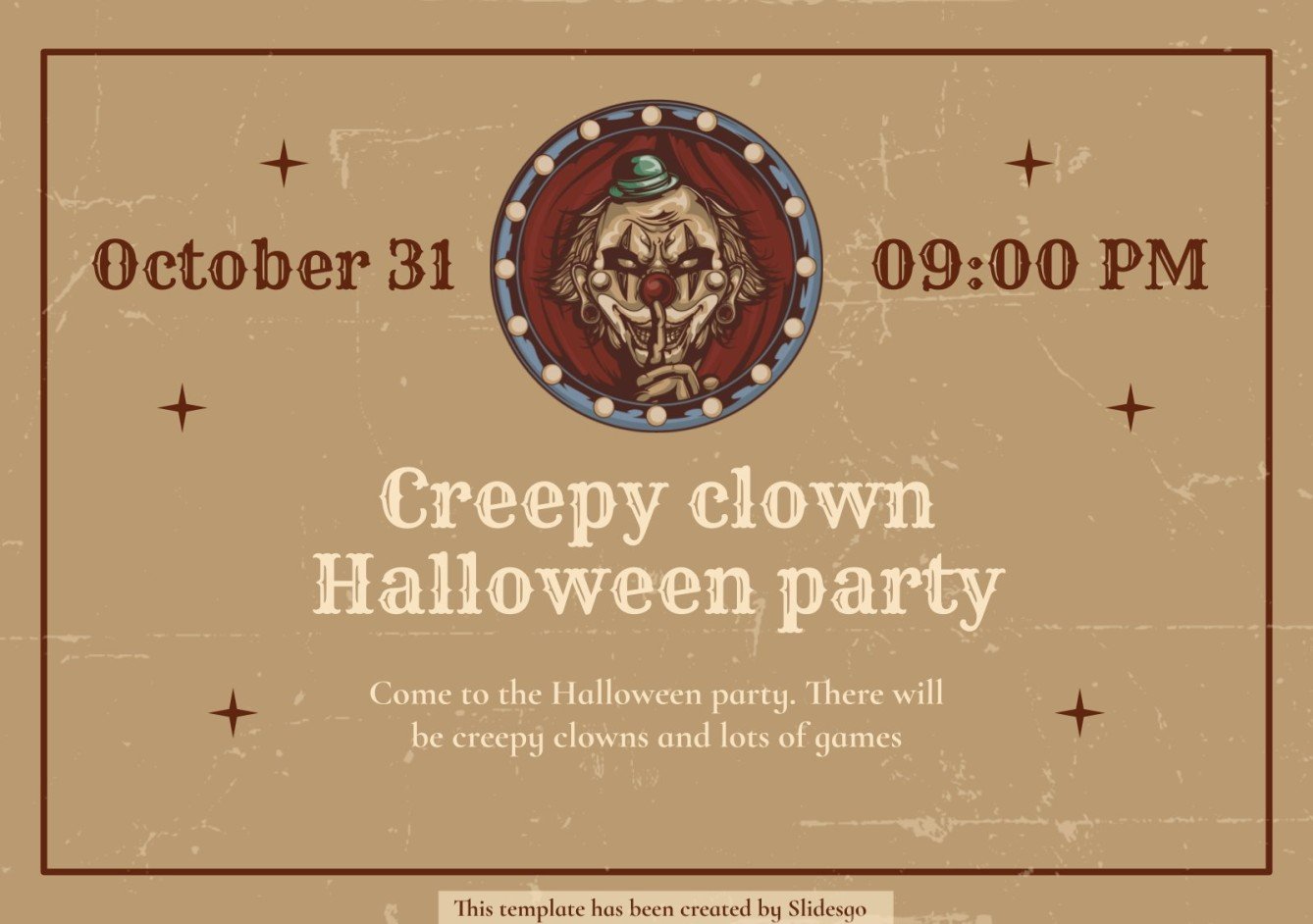 Creepy Clown Halloween Party High School Invitations