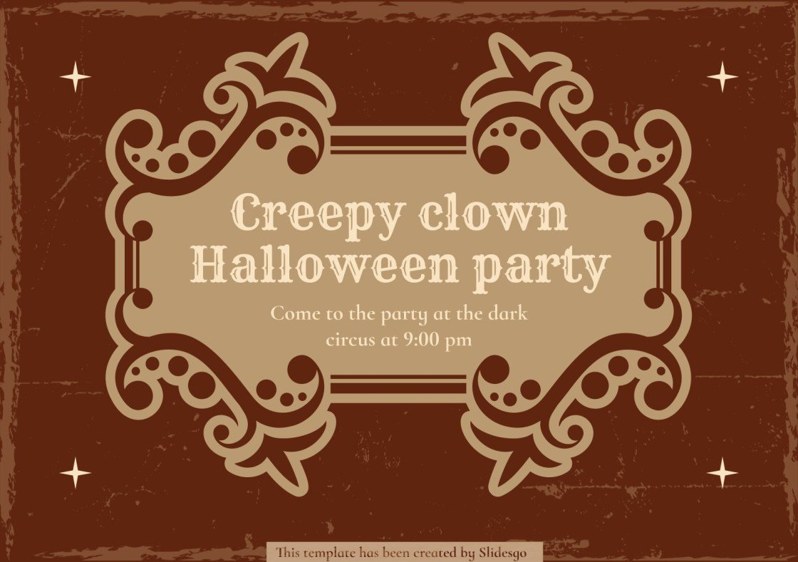 Creepy Clown Halloween Party High School Invitations