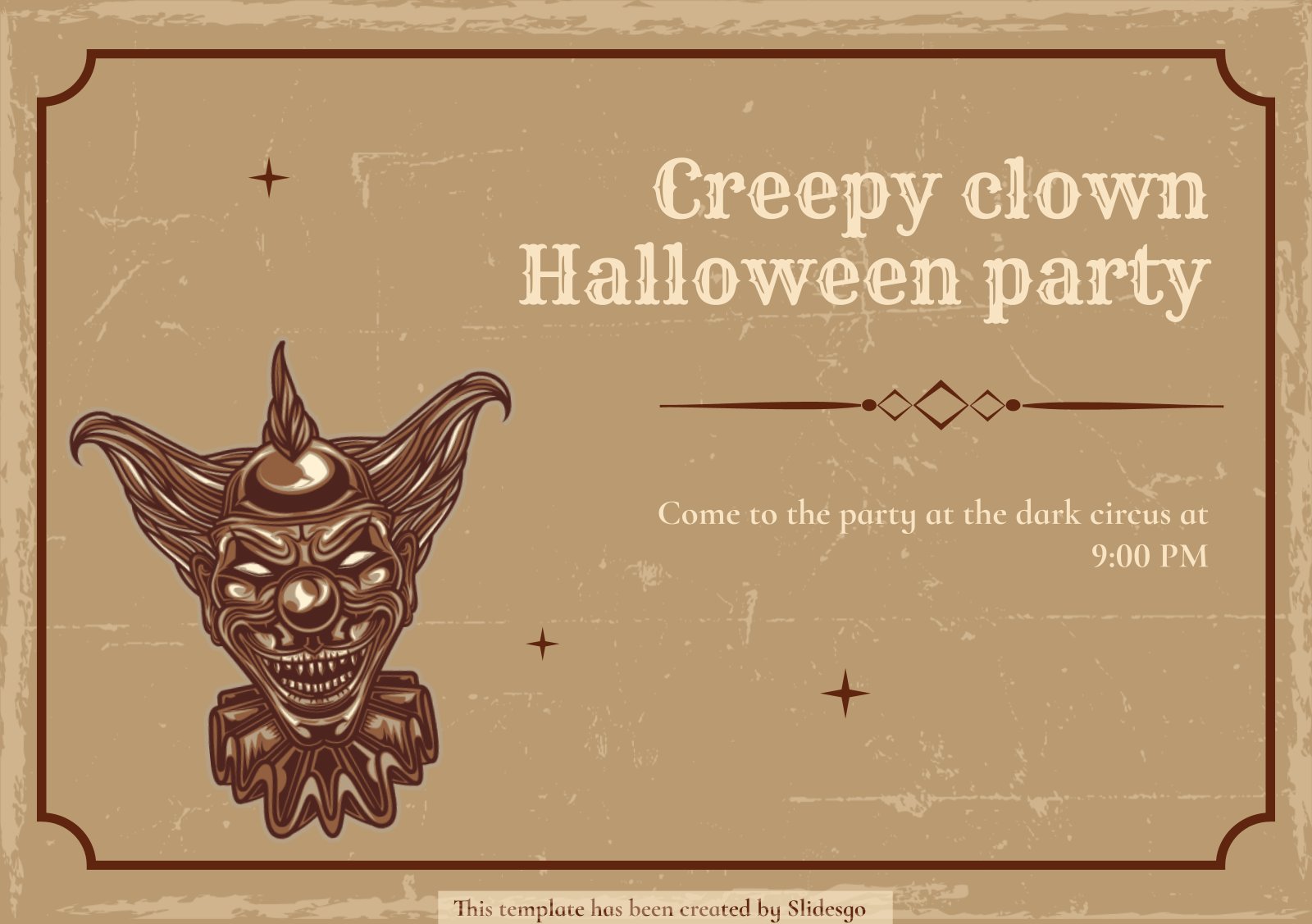 Creepy Clown Halloween Party High School Invitations