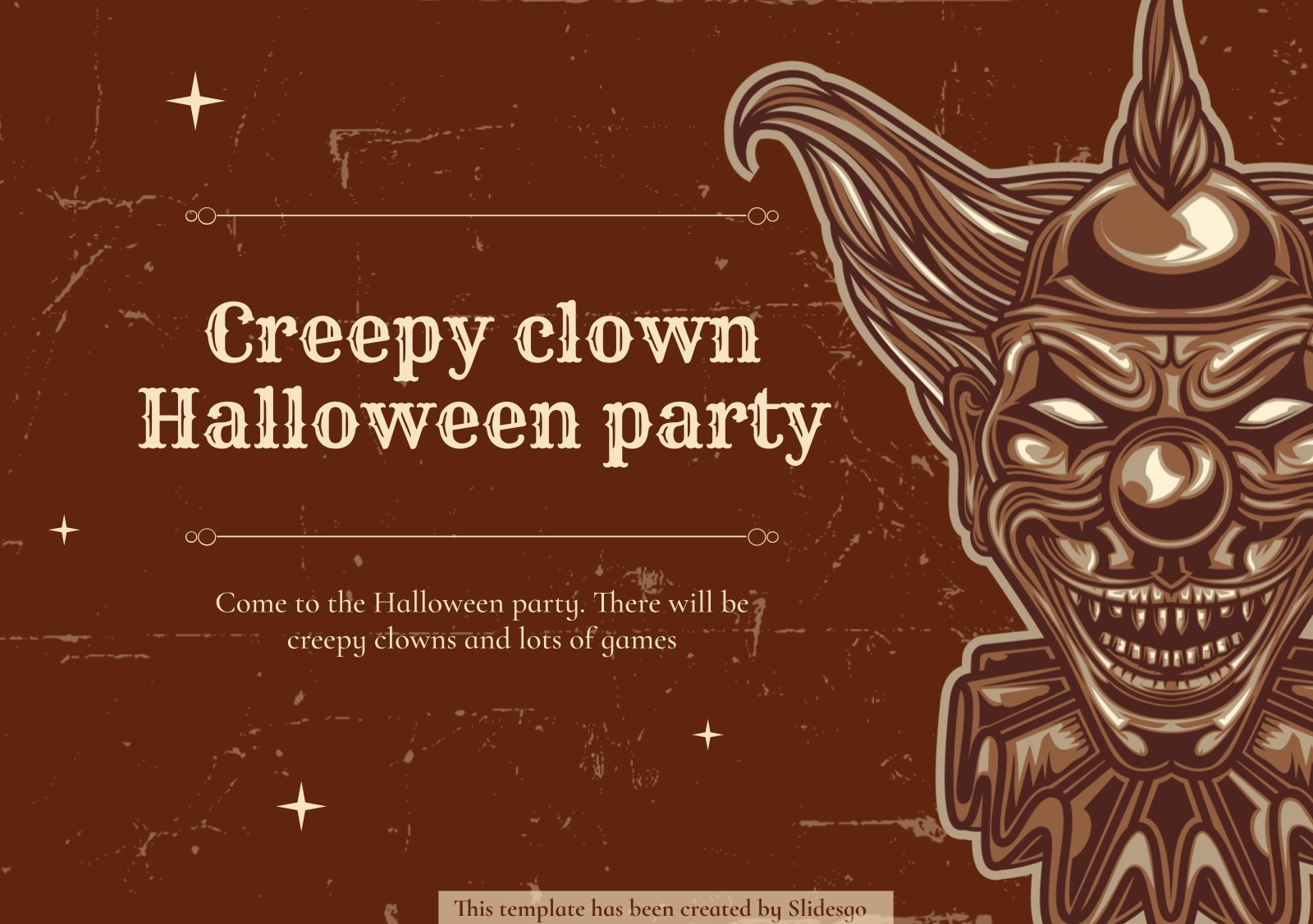 Creepy Clown Halloween Party High School Invitations