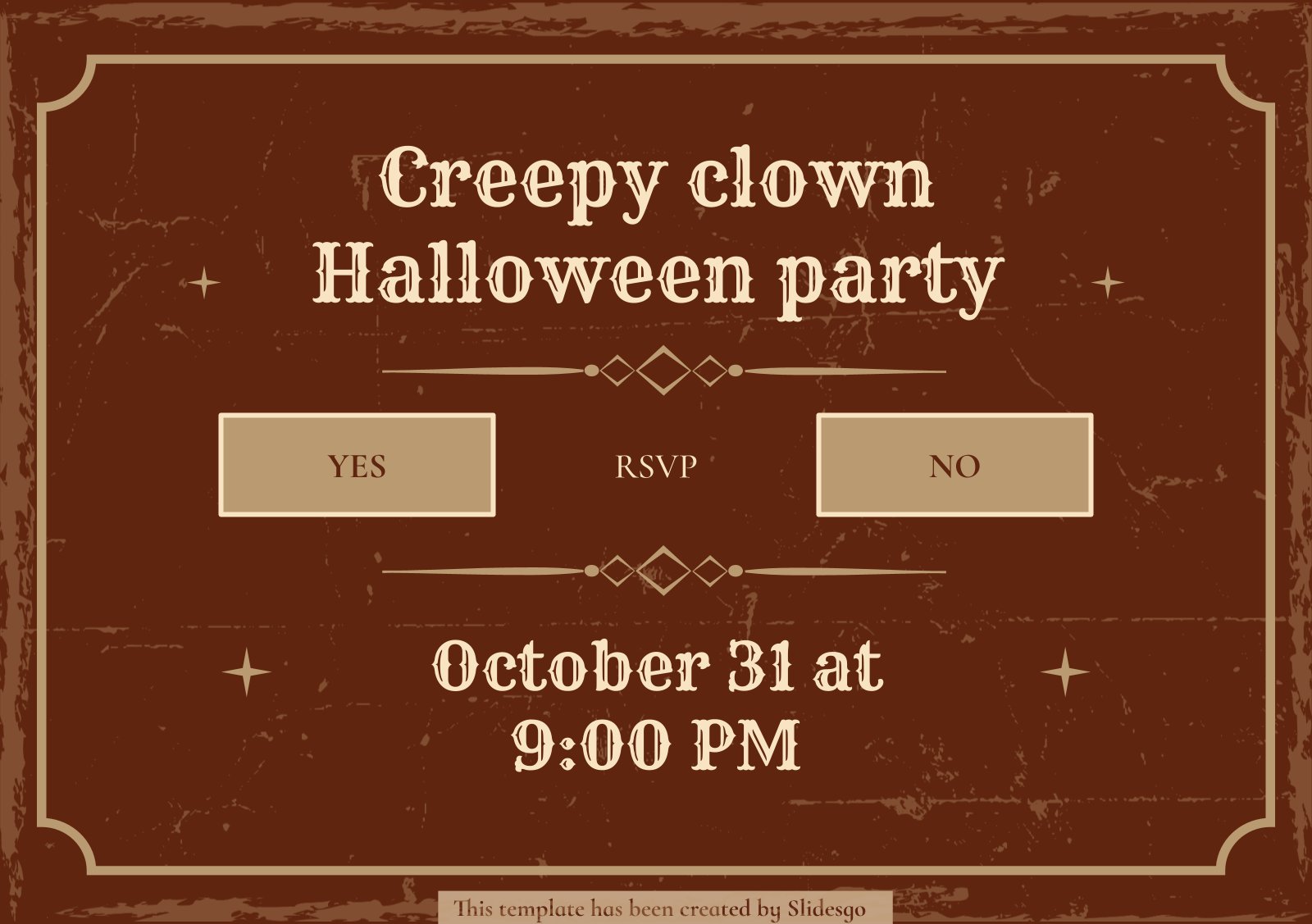 Creepy Clown Halloween Party High School Invitations