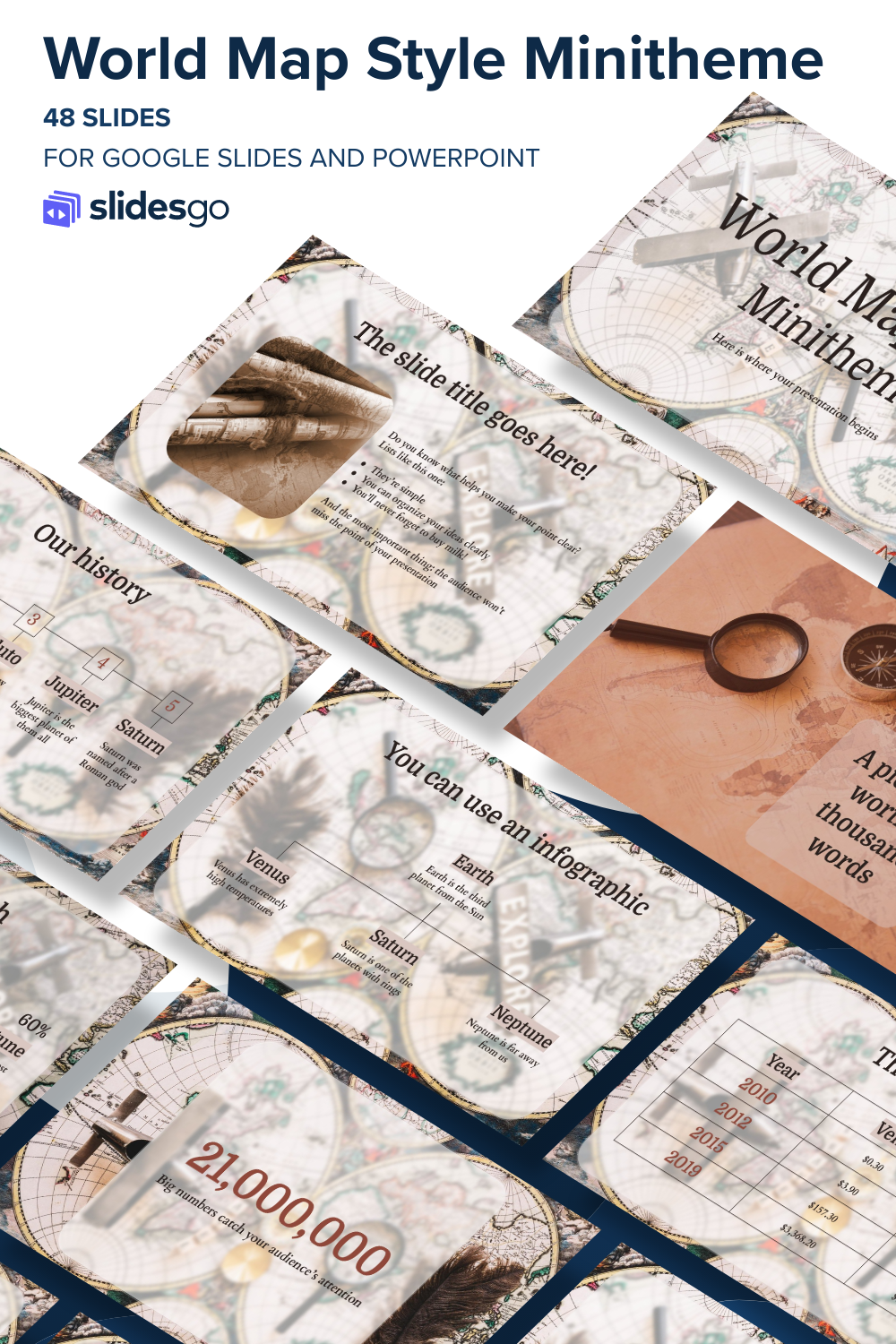 World Map Style Minitheme | Google Slides & PowerPoint