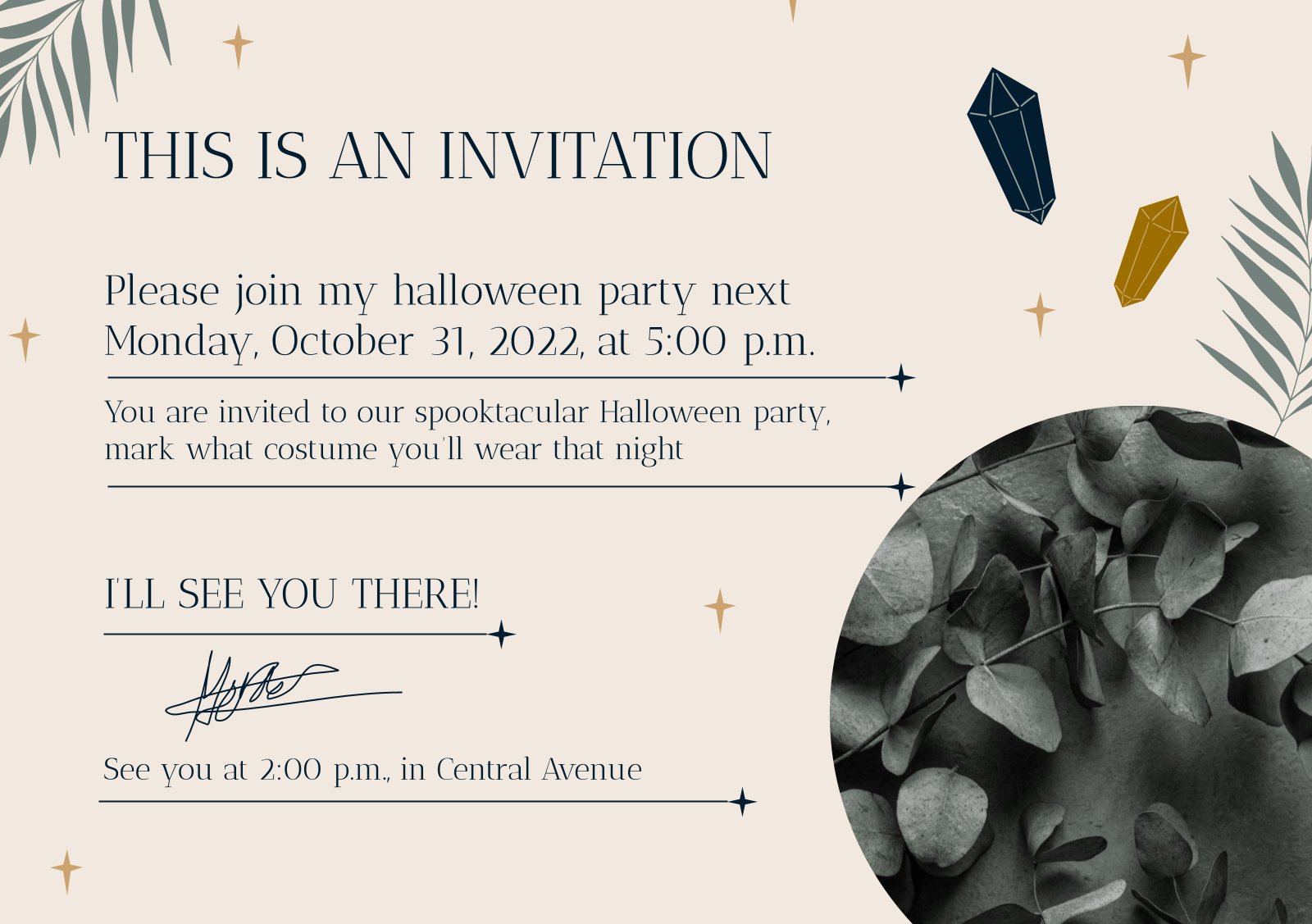 Halloween High School Party Invitations | Google Slides & PPT