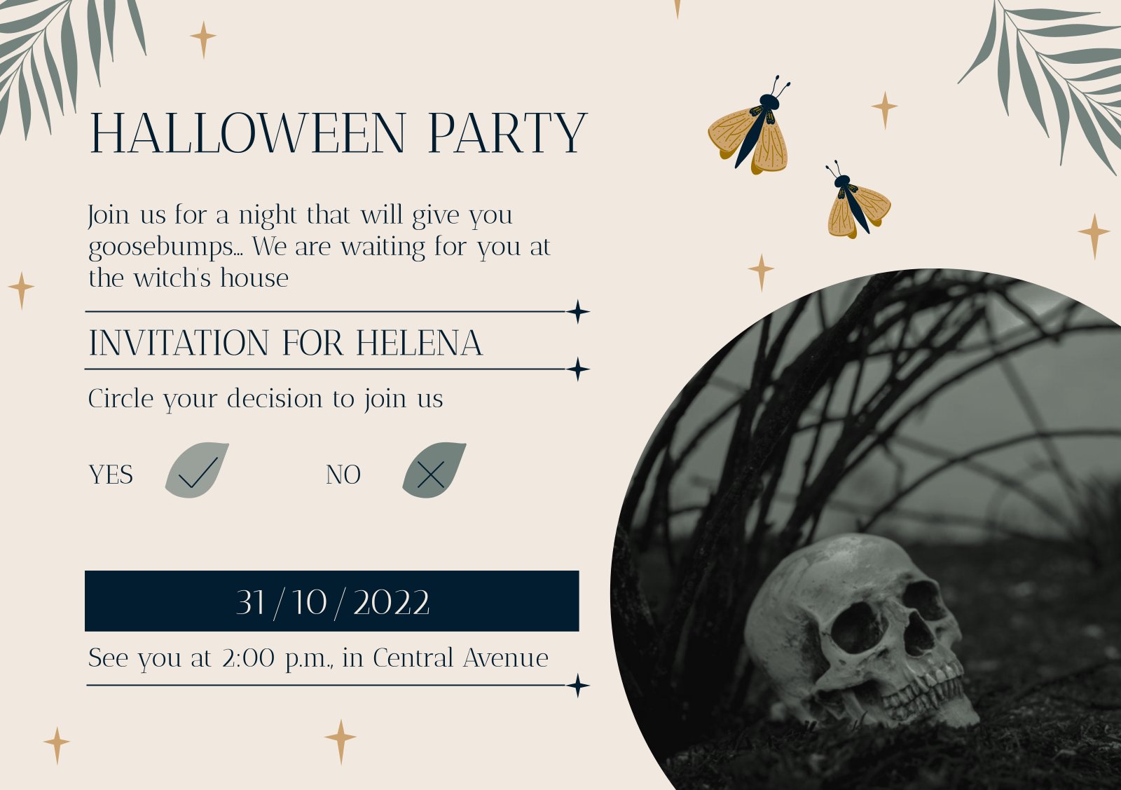 Halloween High School Party Invitations | Google Slides & PPT