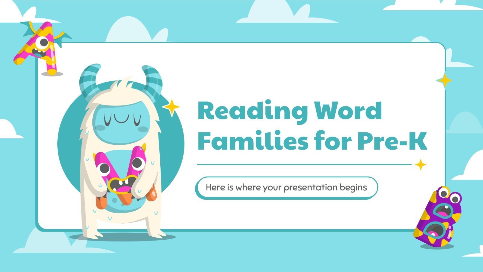 Reading Word Families for Pre-K | Google Slides & PPT