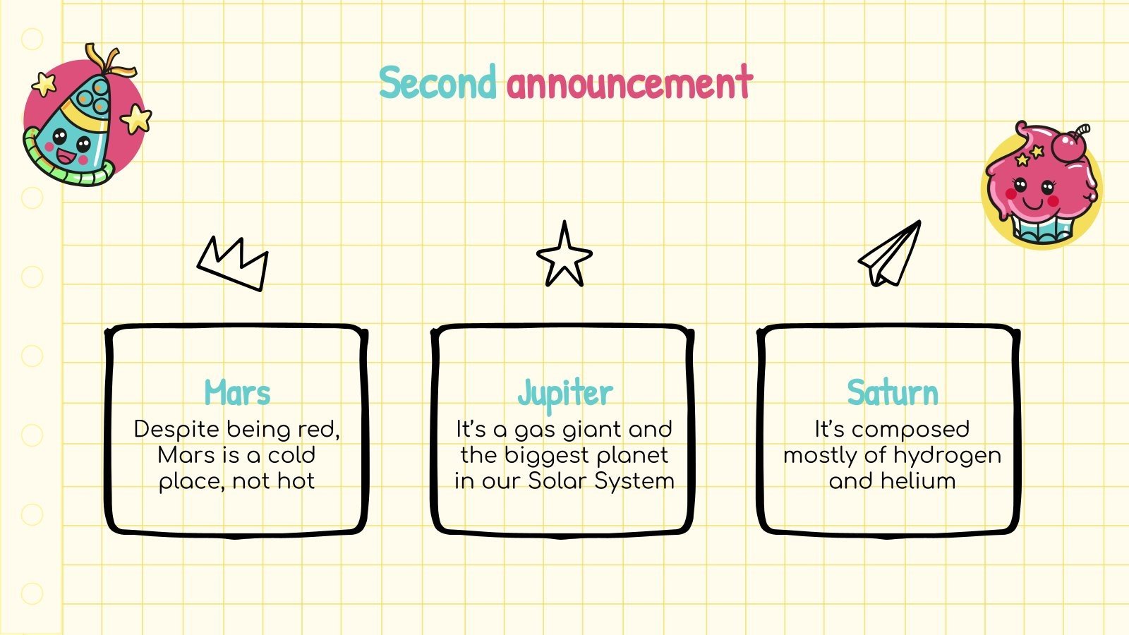Kawaii Hand Drawn Style Newsletter | Google Slides & PPT