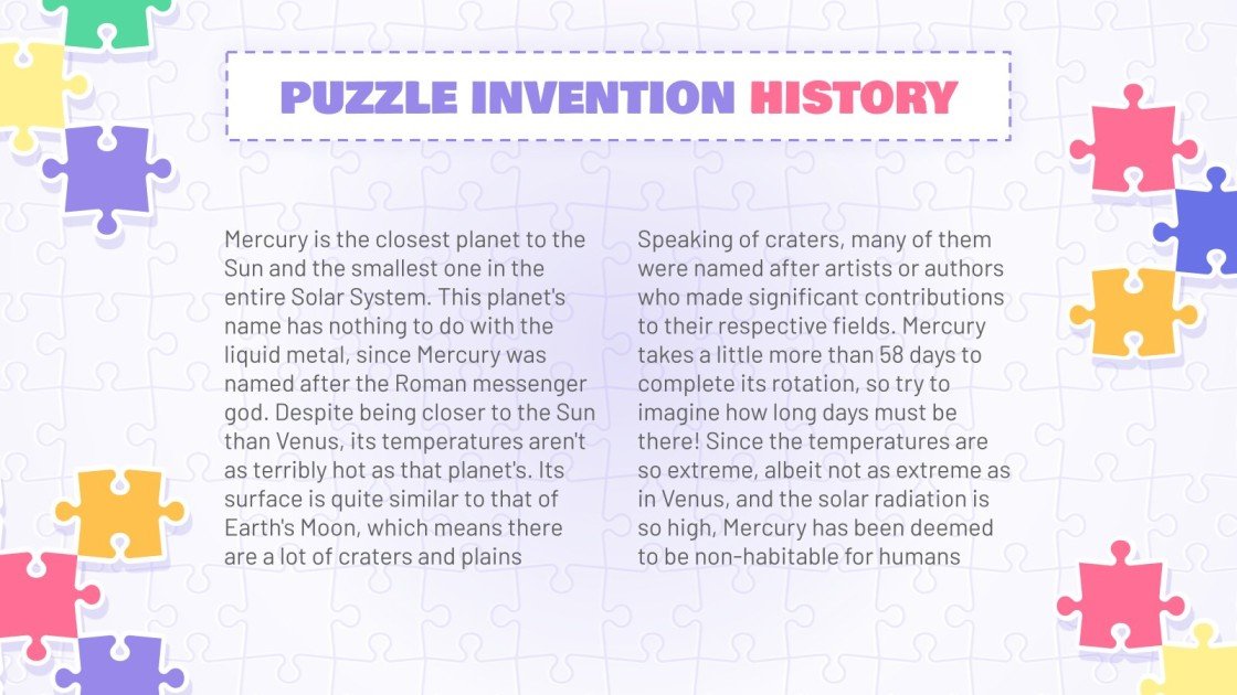 Jigsaw Puzzle Pieces Theme for Education | Google Slides & PPT