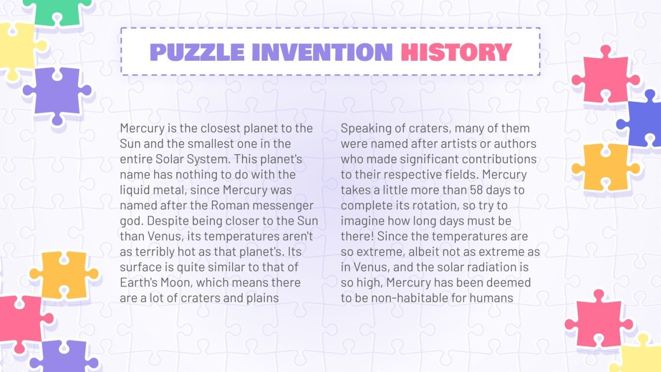 Jigsaw Puzzle Pieces Theme for Education | Google Slides & PPT