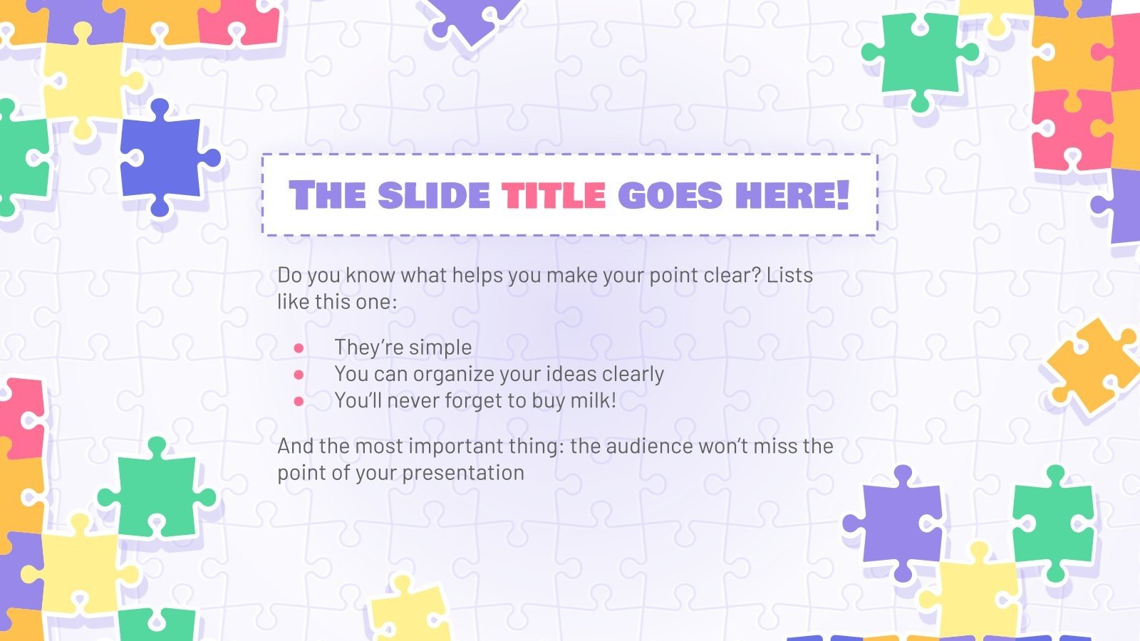 Jigsaw Puzzle Pieces Theme for Education | Google Slides & PPT