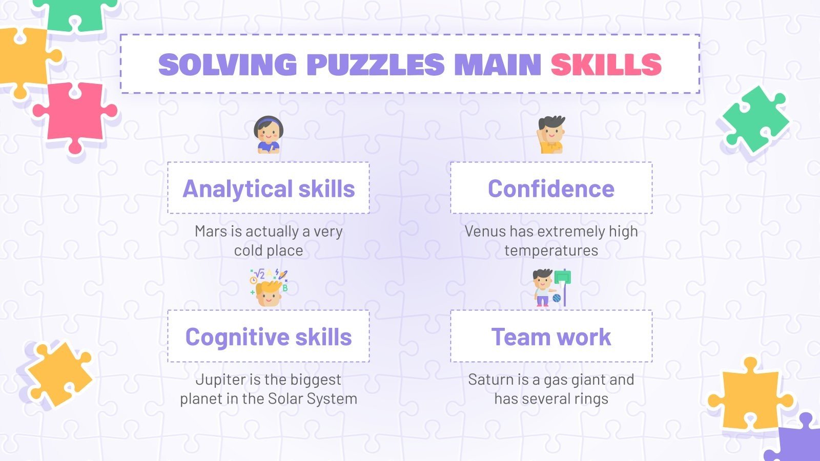 Jigsaw Puzzle Pieces Theme for Education | Google Slides & PPT