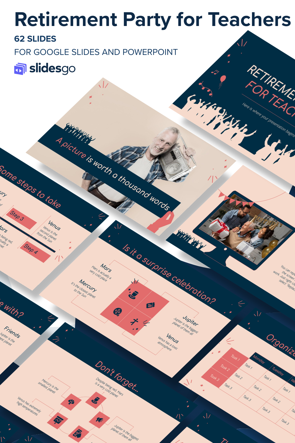 Retirement Party for Teachers | Google Slides & PowerPoint