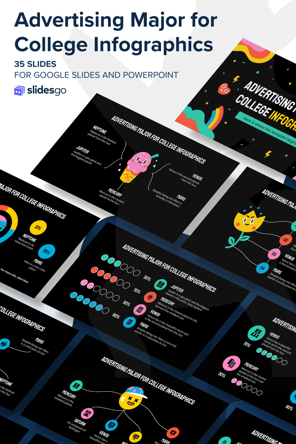 Advertising Major for College Infographics | Google Slides