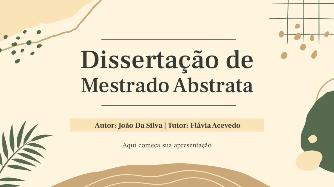 Abstract Master's Thesis | Google Slides & PPT