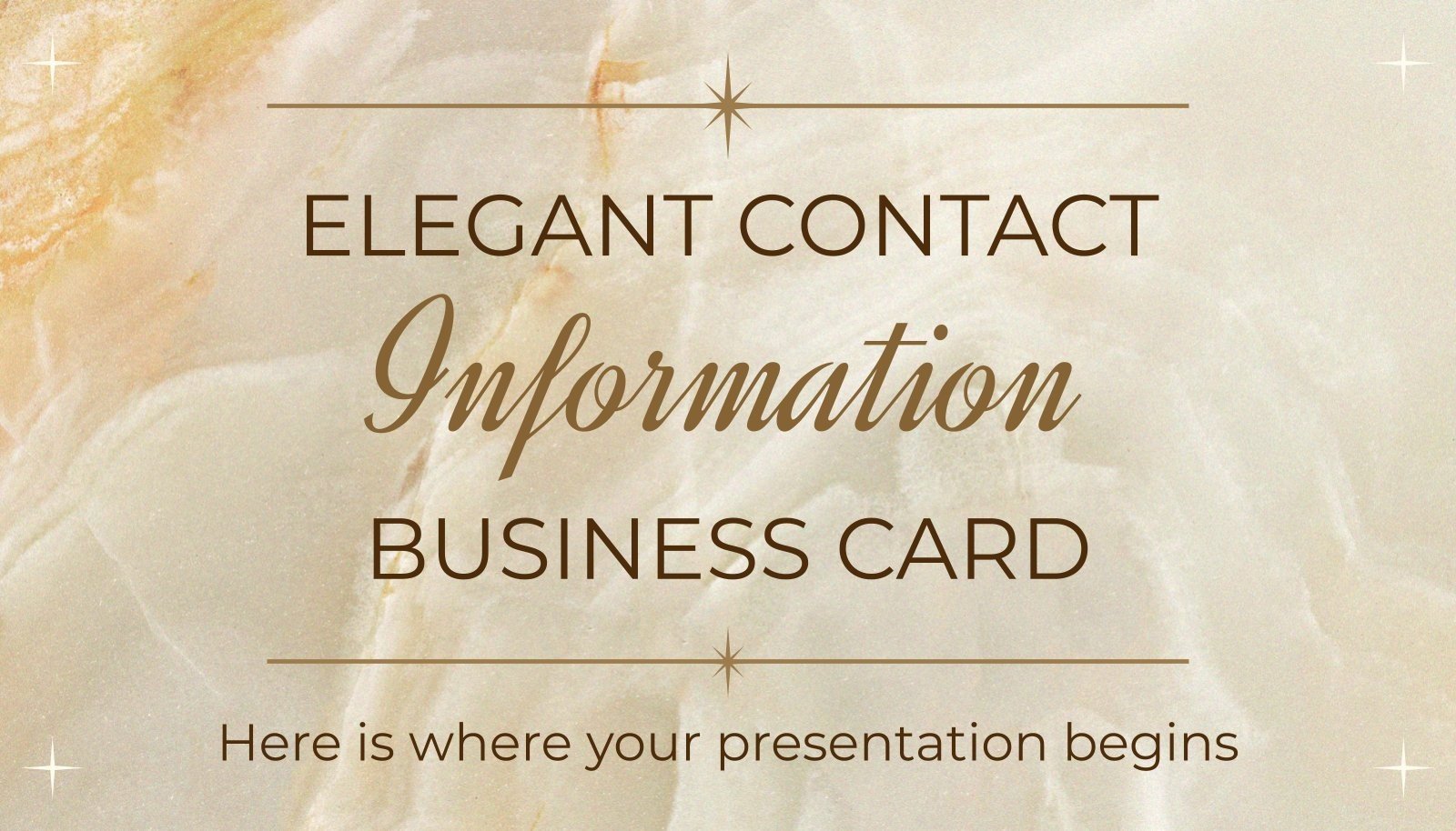 Elegant Contact Information Business Card