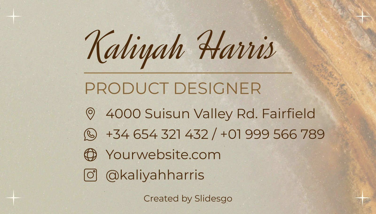 Elegant Contact Information Business Card