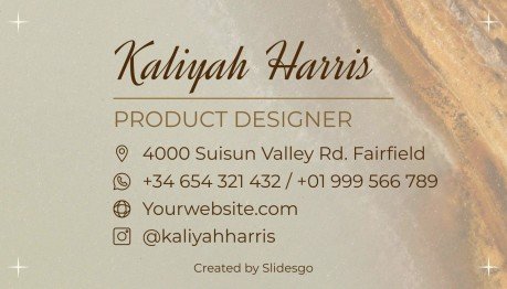 Elegant Contact Information Business Card