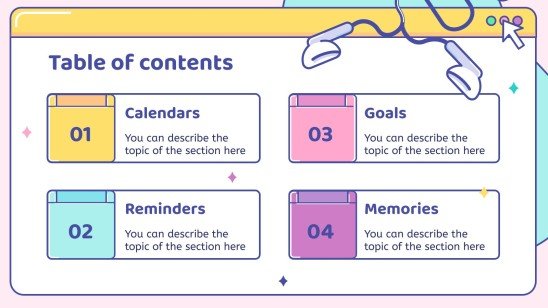 Kawaii Stickers Interface: Personal Organizer for Pre-K