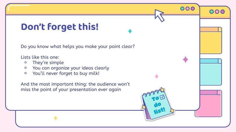Kawaii Stickers Interface: Personal Organizer for Pre-K