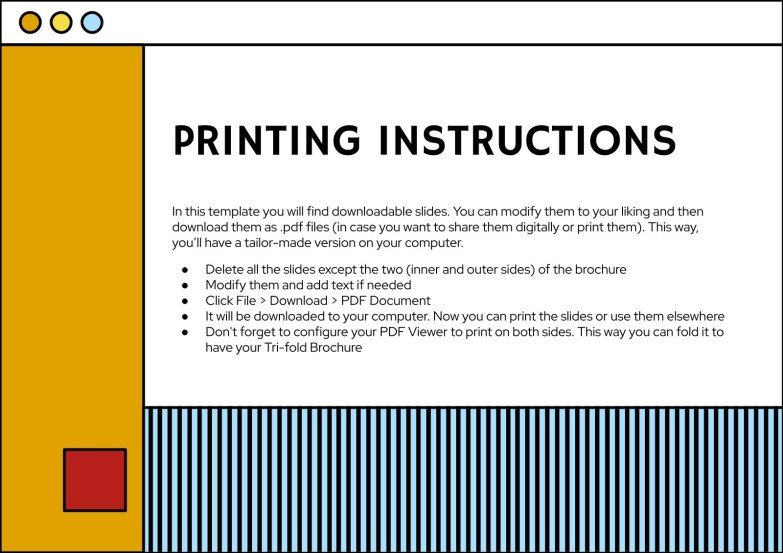 Abstract Lines Thesis Defense Program Brochure | Google Slides