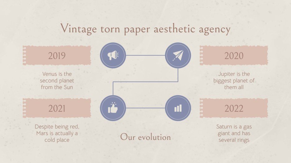 Infografías de diseño vintage con estética de papel rasgado
