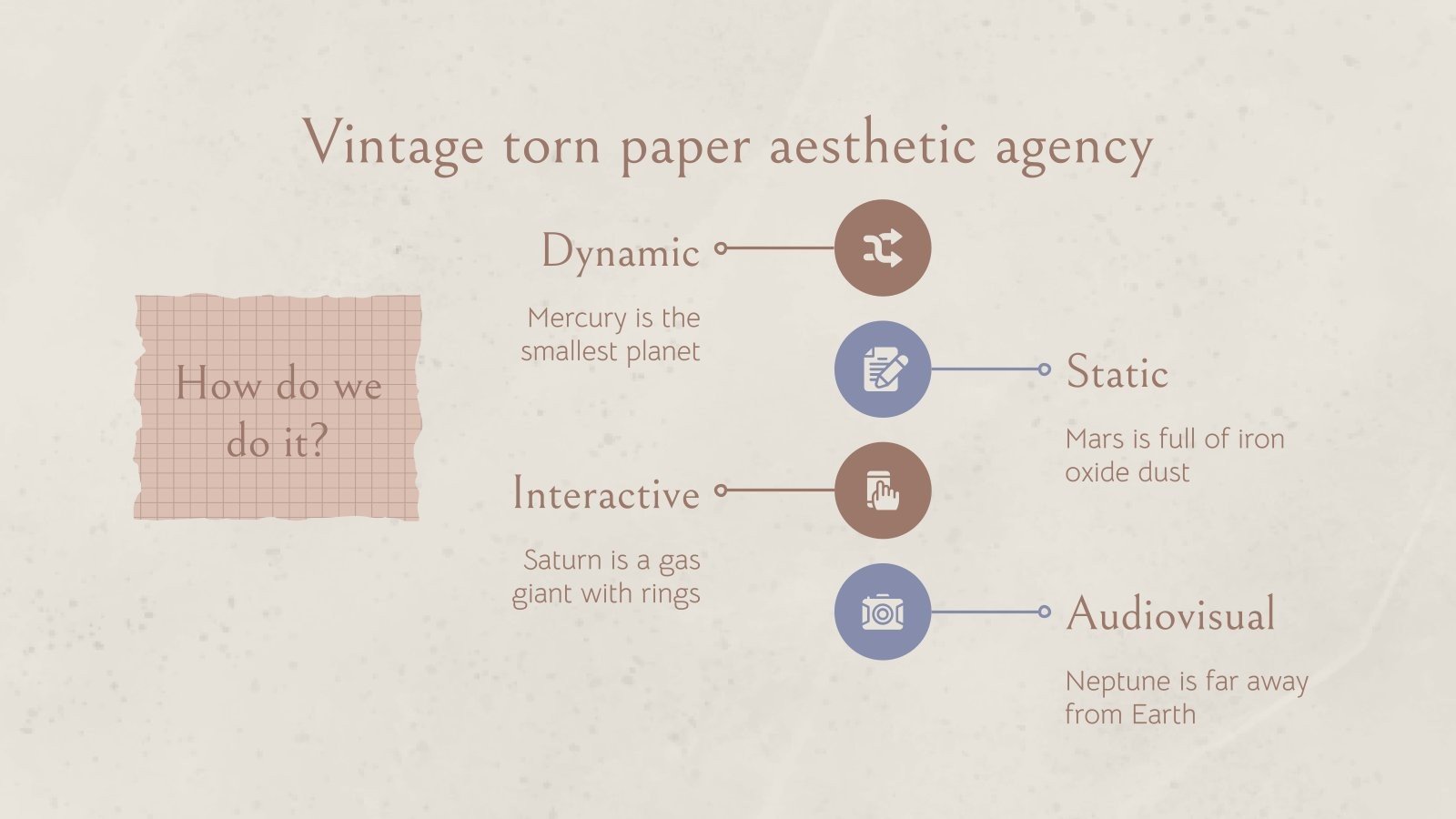 Infografías de diseño vintage con estética de papel rasgado