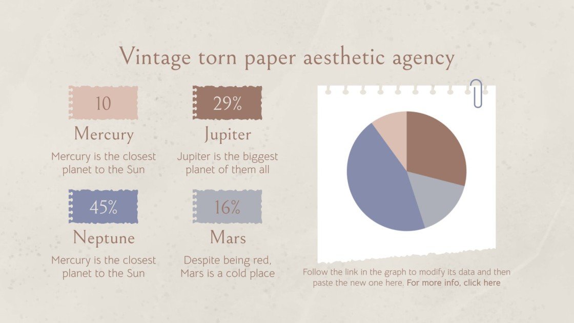 Infografías de diseño vintage con estética de papel rasgado