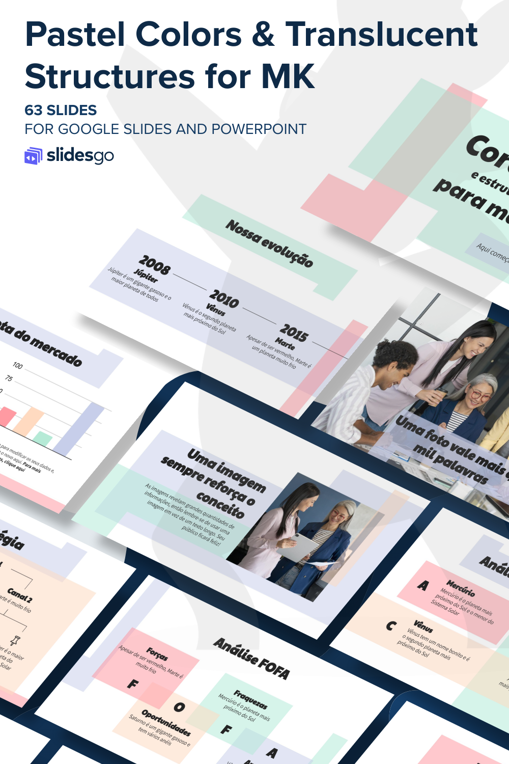 Pastel Colors & Translucent Structures | Google Slides & PPT