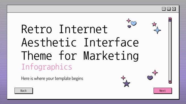 Retro Aesthetic Interface Theme for Marketing Infographics