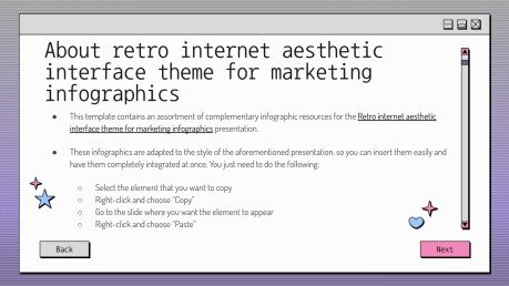 Retro Aesthetic Interface Theme for Marketing Infographics