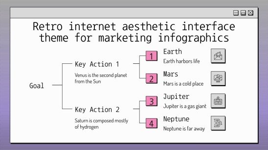 Retro Aesthetic Interface Theme for Marketing Infographics
