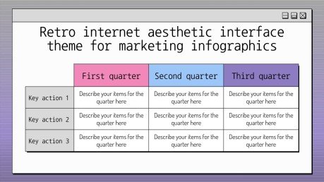 Retro Aesthetic Interface Theme for Marketing Infographics