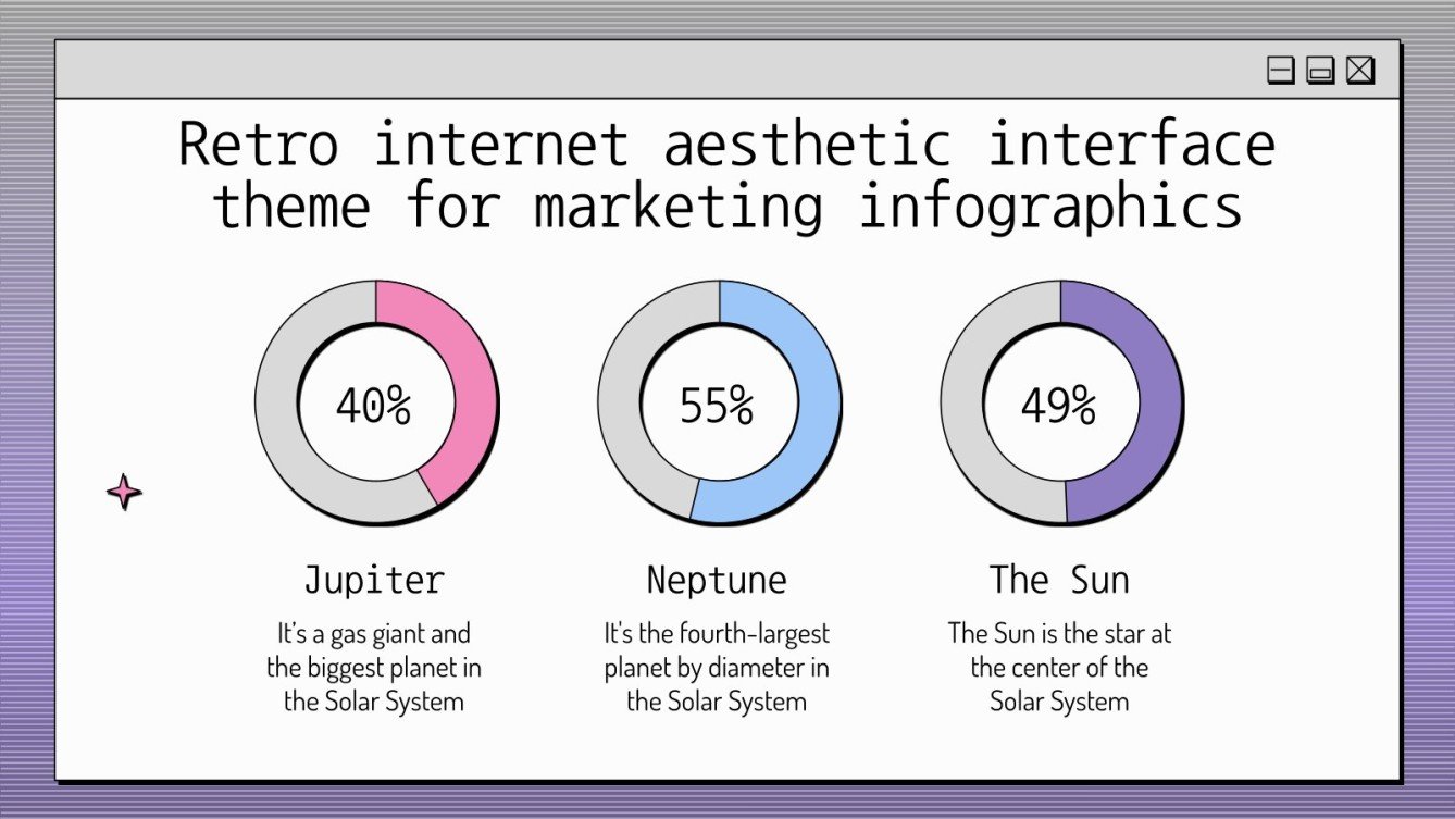 Retro Aesthetic Interface Theme for Marketing Infographics