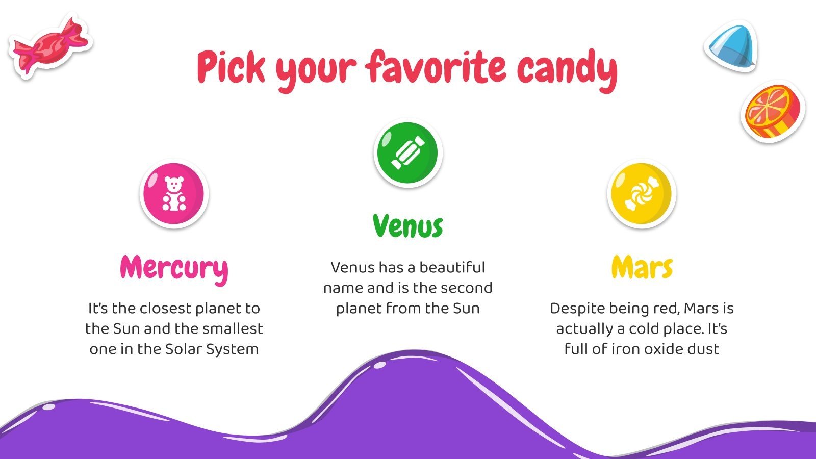 Célébrons la Journée nationale des bonbons ! | Google Slides